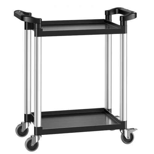 Heavy Duty Utility Cart 300 lbs Capacity 2-tier Service Cart with ...