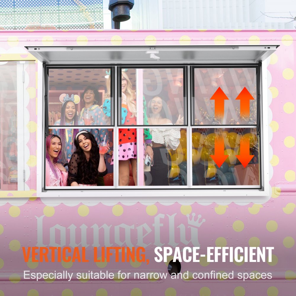 VEVOR Concession Window 60"x36", Aluminum Alloy Food Truck Service ...