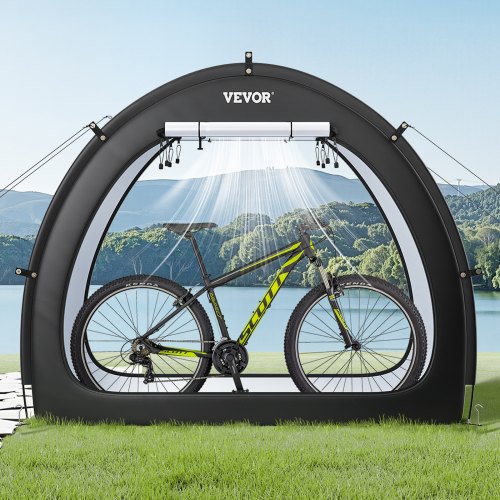 Outdoor Bike Storage Tent Fan-Shaped Waterproof Bike Tent for 1 to 2 ...