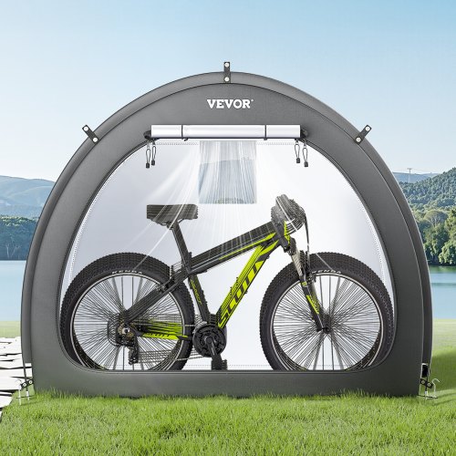 Outdoor Bike Storage Tent Fan-Shaped Dual-Door Bike Tent for 4 to 5 ...