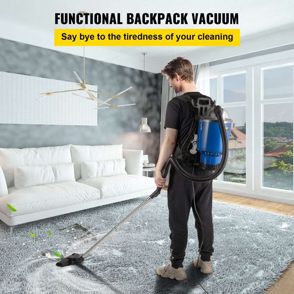 VEVOR Backpack Vacuum, 3.6qt Backpack Vacuum Cleaner, 5-IN-1 ...