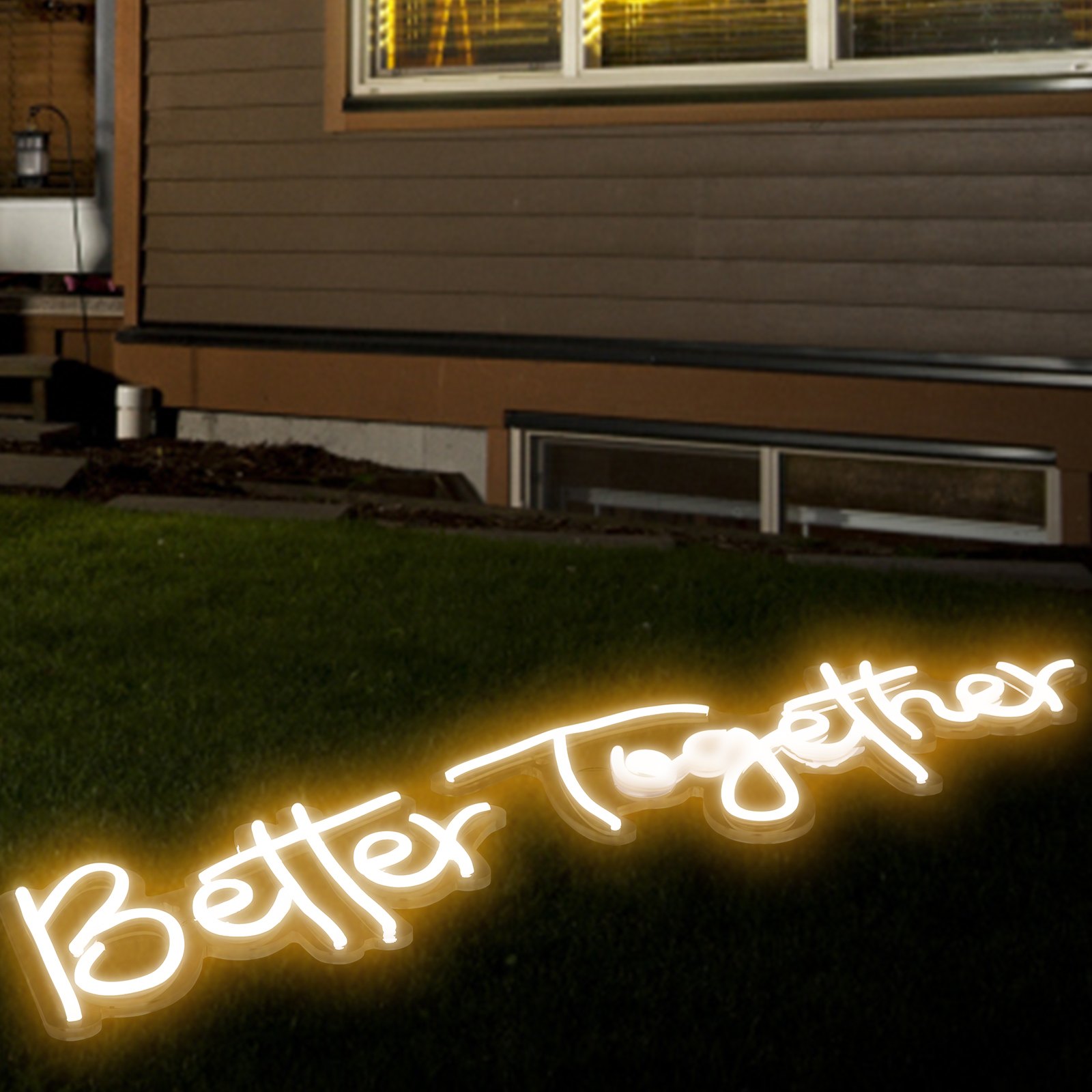 VEVOR Better Together Neon Sign, 13" x 7" +18" x 8" Warm White LED ...
