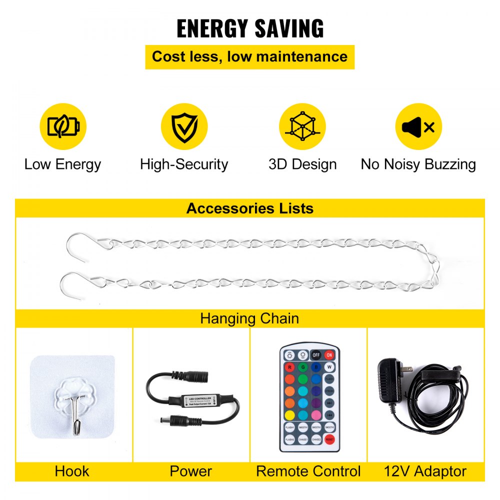 VEVOR LED Open Sign, 22" x 20" Neon Open Sign for Business, Multiple ...