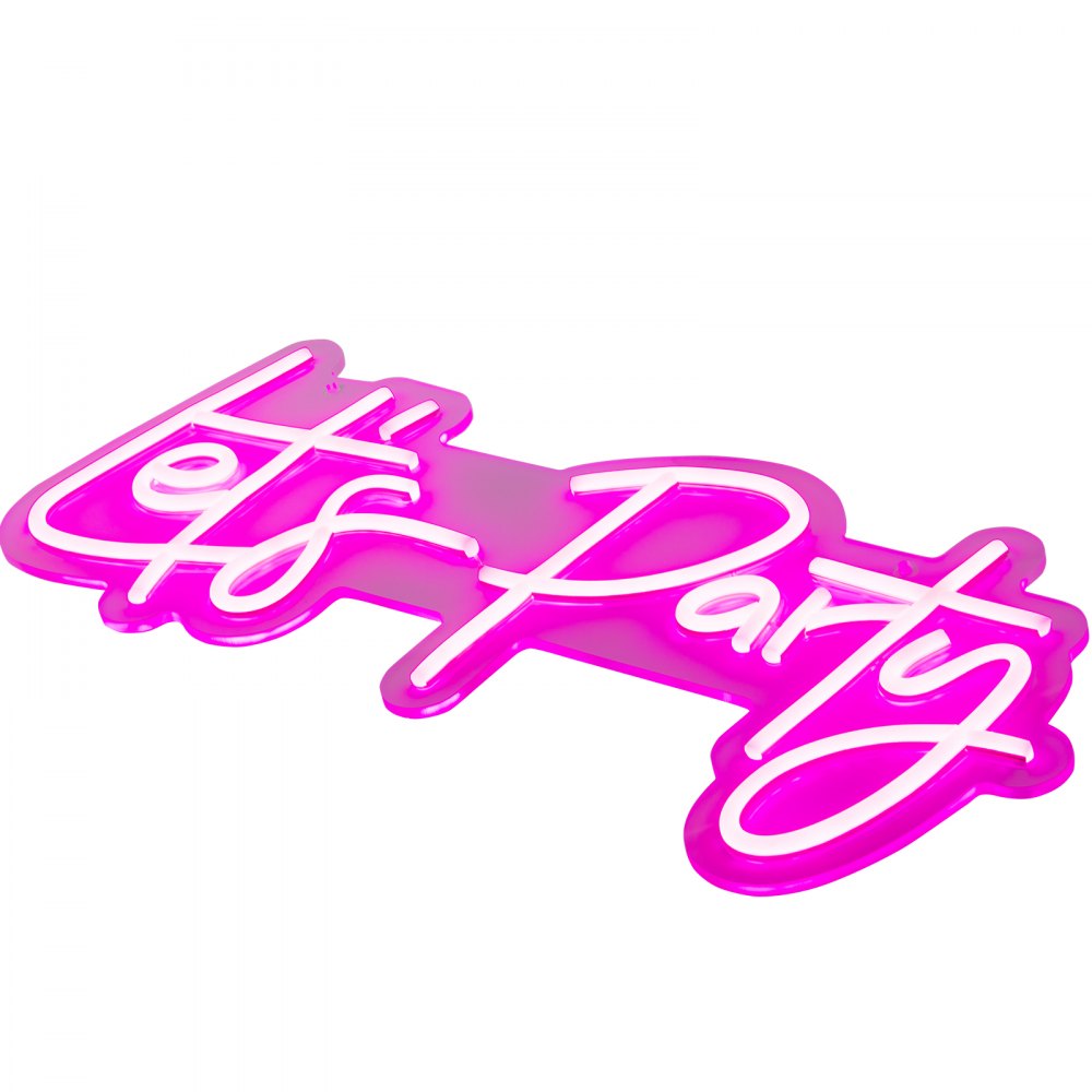 VEVOR Let's Party Neon Sign, 23"X10" Neon Sign for Wall Decor ...