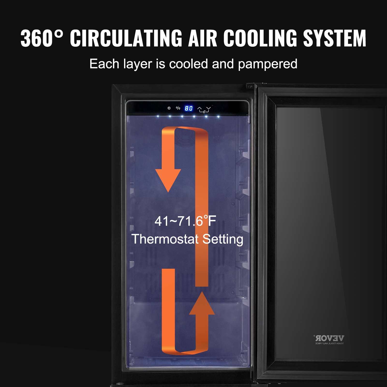 VEVOR Wine Cooler, 30 Bottles Capacity Under Counter Built-in or ...