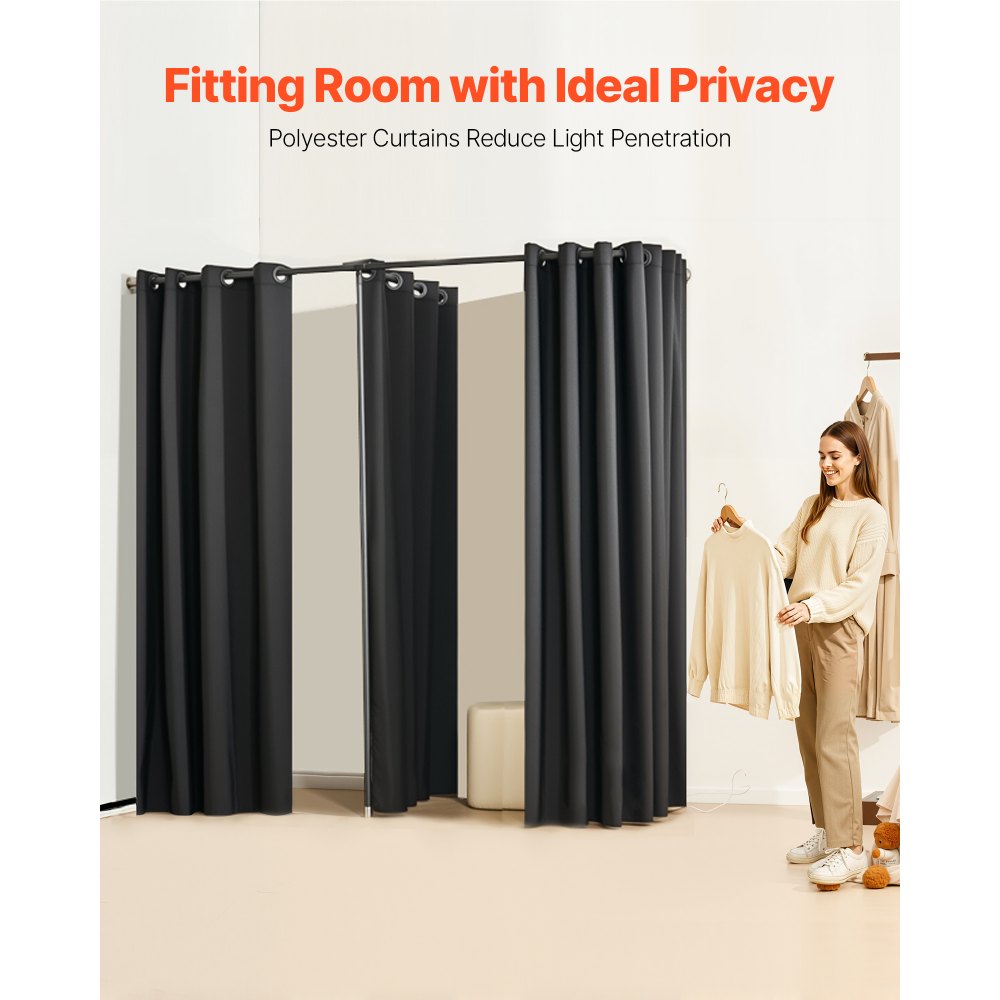 VEVOR Portable Dressing Rooms Retail – 79"x39"x79", 9.9 lbs