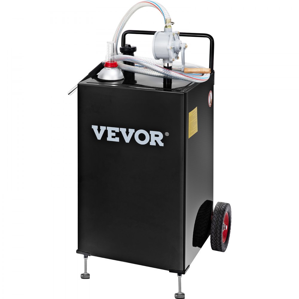 VEVOR 30 Gallon Gas Caddy, Fuel Storage Tank with Wheels, Portable Fuel ...