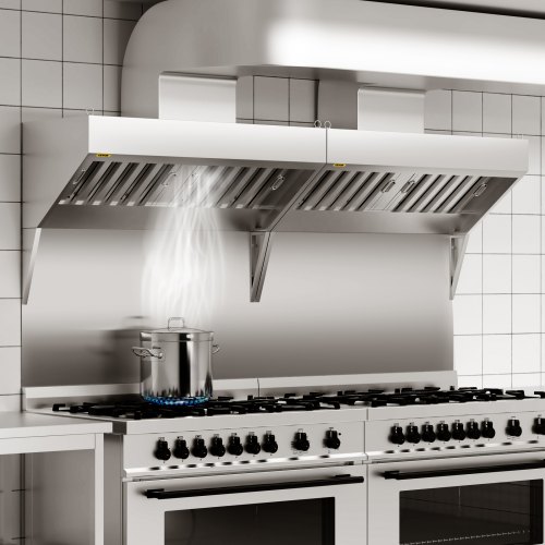 Fire Suppression Gaomon Commercial Exhaust Hood 7FT Rust Resistant Vent ...