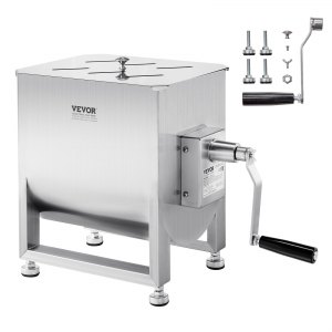 VEVOR Manual Meat Mixer – 60L Fixed Tank, 60 lbs Capacity