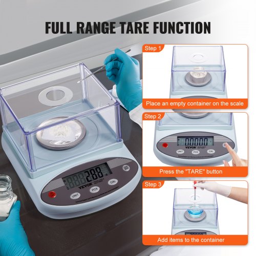 VEVOR Analytical Balance Lab Scale 500g x 0.001g 13 Units with ...