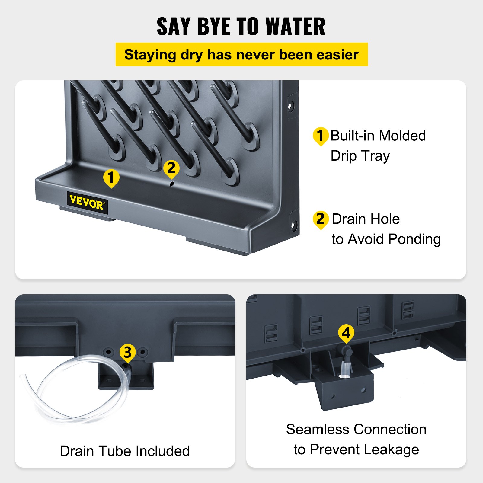 VEVOR Drying Rack Lab Glassware Rack PP Material Glassware Drying Rack ...