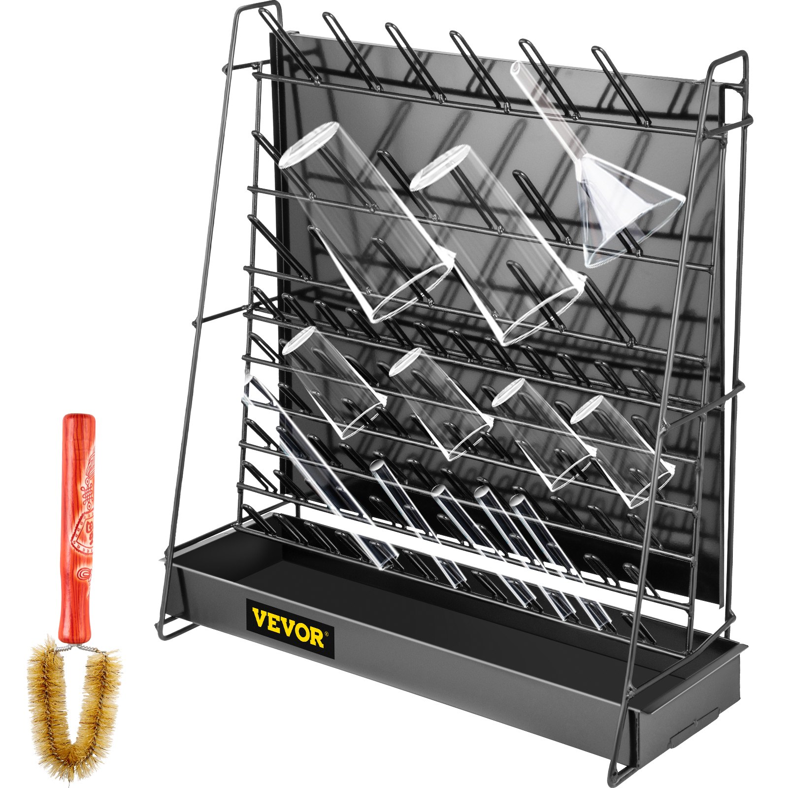VEVOR Drying Rack for Lab 90 Pegs Lab Glassware Rack Steel Wire ...