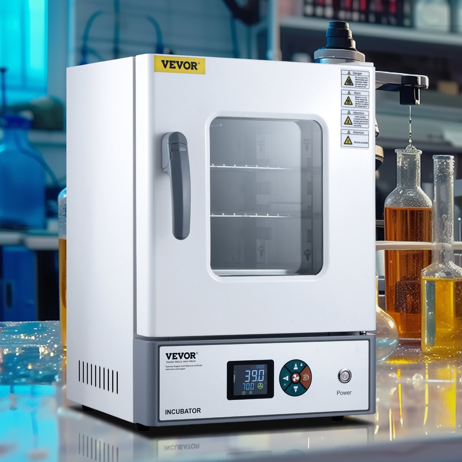 VEVOR Lab Incubator, 20L, PID Temperature Control RT+5-65℃, Scientific ...