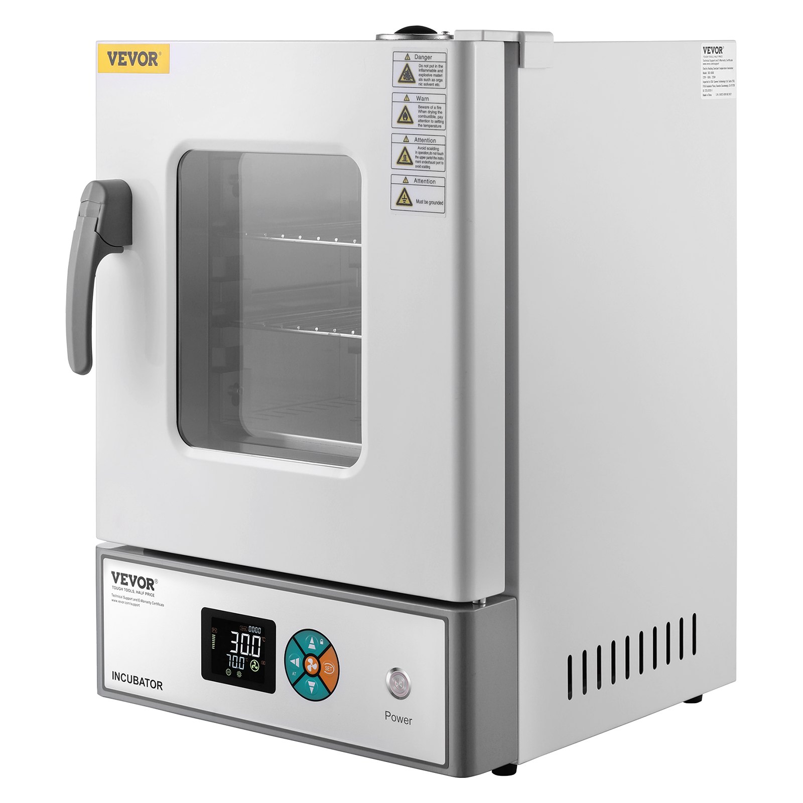 VEVOR Lab Incubator, 20L, PID Temperature Control RT+5-65℃, Scientific ...