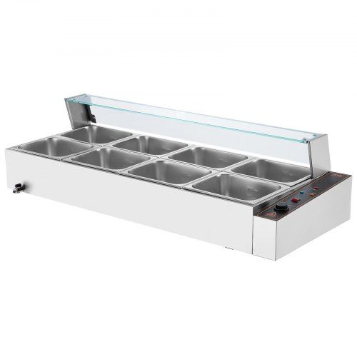 VEVOR Commercial Electric Food Warmer Countertop Buffet 8*8Qt with ...