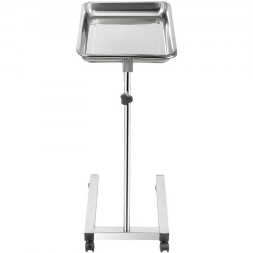 VEVOR Lab Cart Stainless Steel Mayo Tray Stand 18x14 Inch Trolley Mayo ...