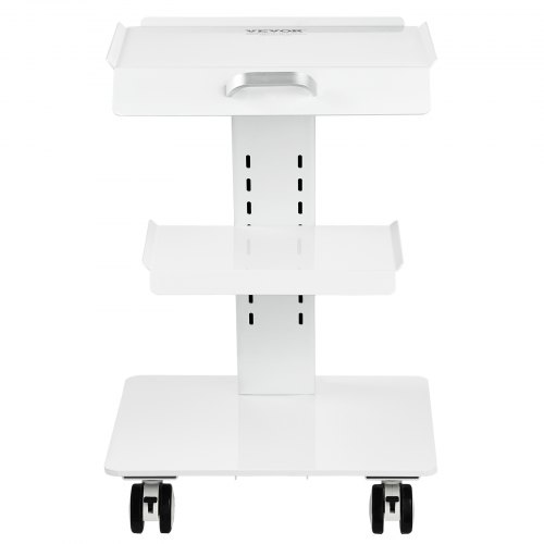 VEVOR Lab Trolley, 3-Layer Rolling Lab Cart, Metal Mobile Trolley with ...