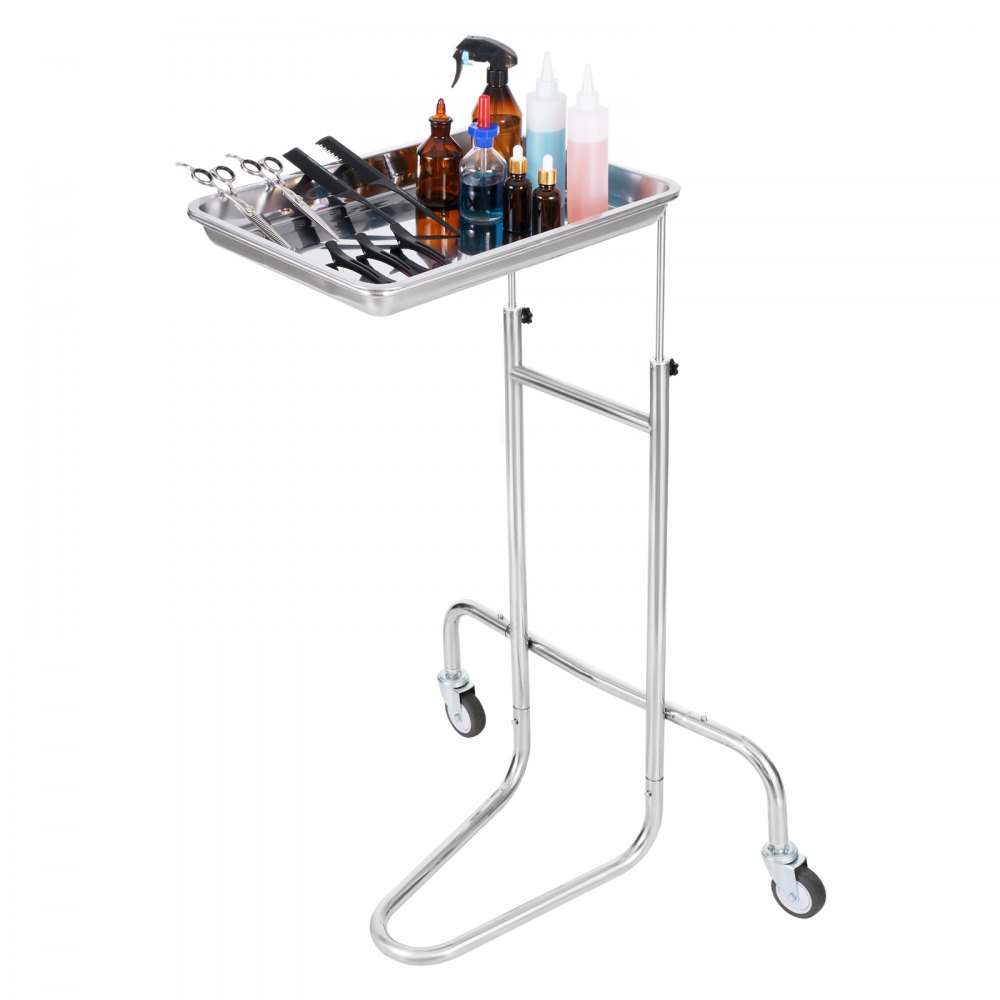 VEVOR Stainless Steel Lab Carts, Lab Utility Cart with Single Tray ...