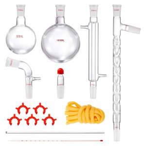 VEVOR Lab Distillation Kit, 3.3 Boro Lab Glassware Distillation Kit ...