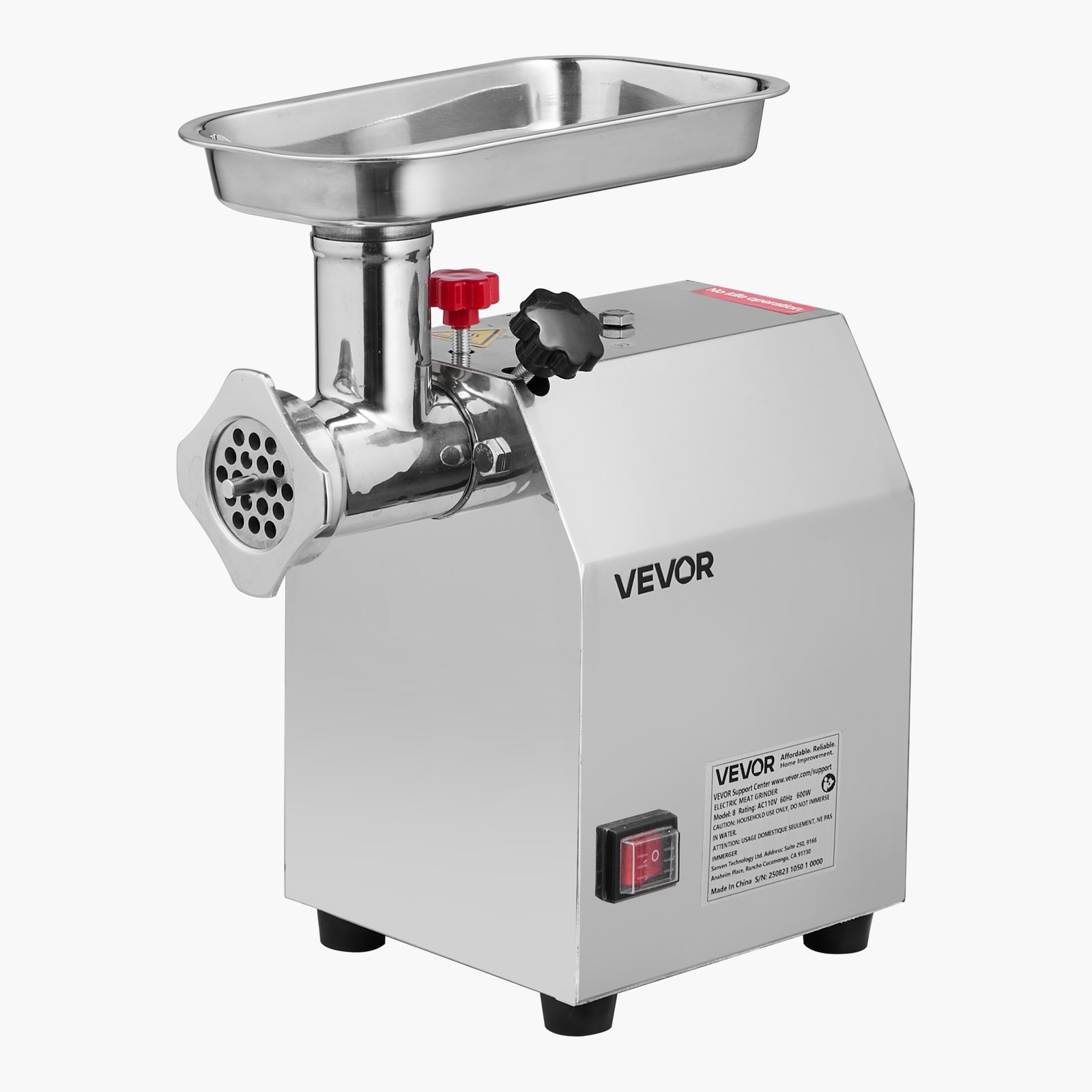 VEVOR Commercial Electric Meat Grinder, 5 lbs/min Capacity, #8 ...