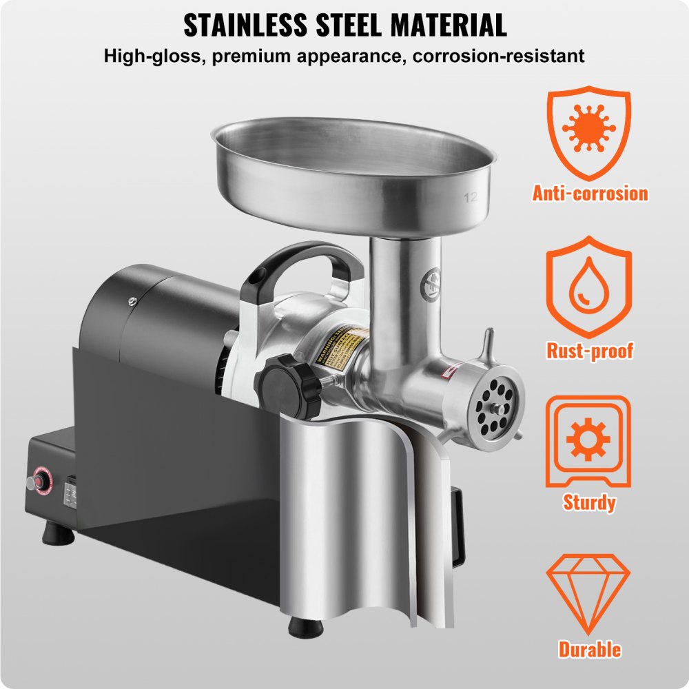 VEVOR Stainless Steel Meat Grinder – 9 LBS, 550 W, SUS 420