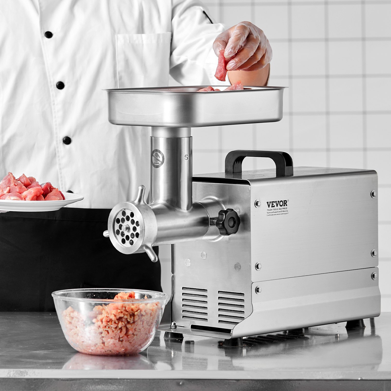VEVOR Meat Grinder, 5 Lbs/Min Capacity Electric Meat Grinders with ...