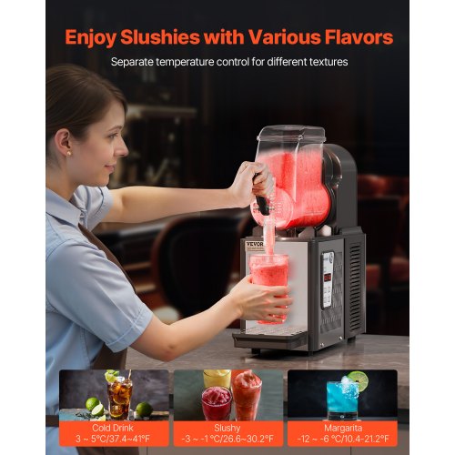 VEVOR 4L Commercial Slushy Machine Margarita Smoothie Frozen Drink Maker | VEVOR EU