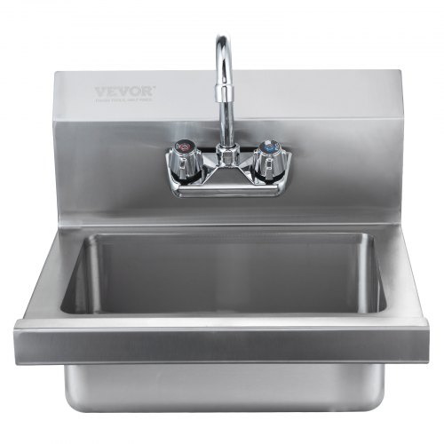 VEVOR Commercial Hand Sink with Faucet, NSF Stainless Steel Sink for ...