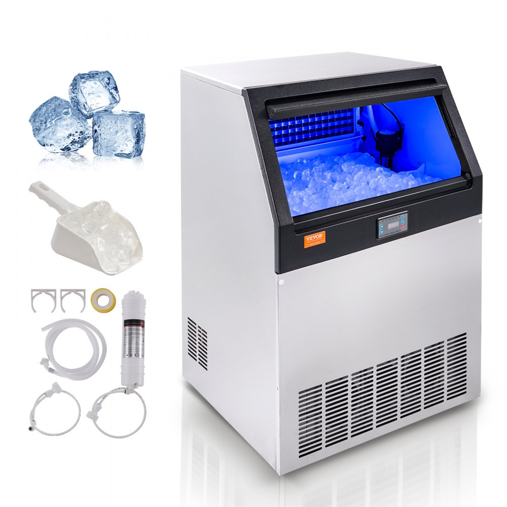 VEVOR Commercial Ice Maker, 200lbs/24H, Ice Maker Machine, 90 Ice Cubes ...