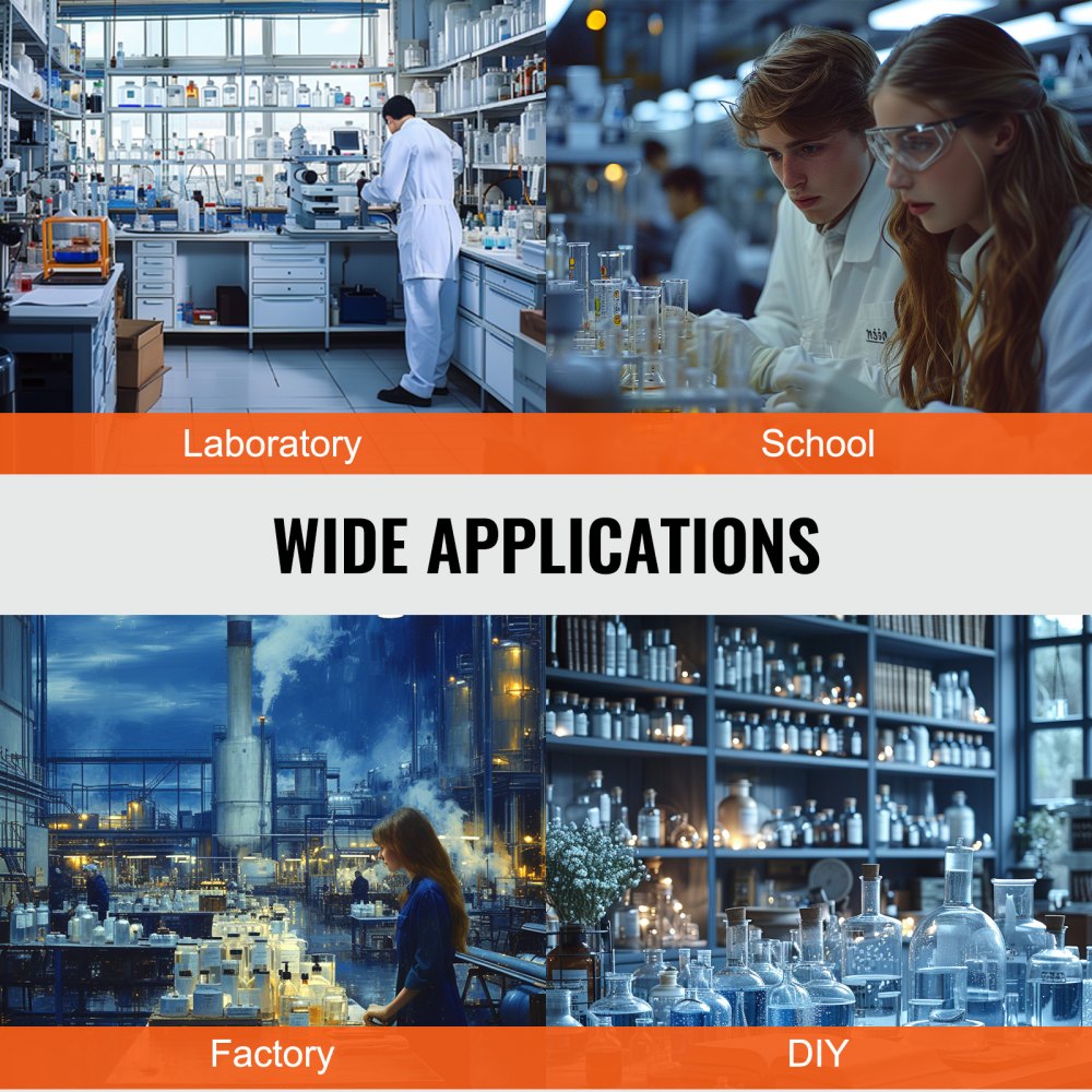 VEVOR Lab Stand Support, Laboratory Retort Support Stand Set, Steel Lab ...