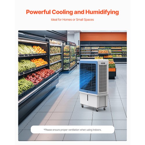 Evaporative Air Cooler 4129 CFM with 12.7 Gal Water Tank Portable Swamp ...