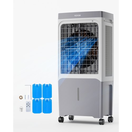 Evaporative Air Cooler 1800 CFM with 6.8 Gal Water Tank Portable Swamp ...