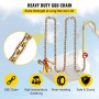 VEVOR J Hook Chain, 5/16 in x 10 ft Tow Chain Bridle, Grade 80 J Hook Transport Chain, 9260 Lbs ...