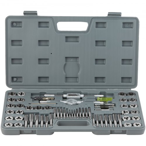 VEVOR Tap and Die Set, 60-Piece Metric and SAE Standard, Bearing Steel ...