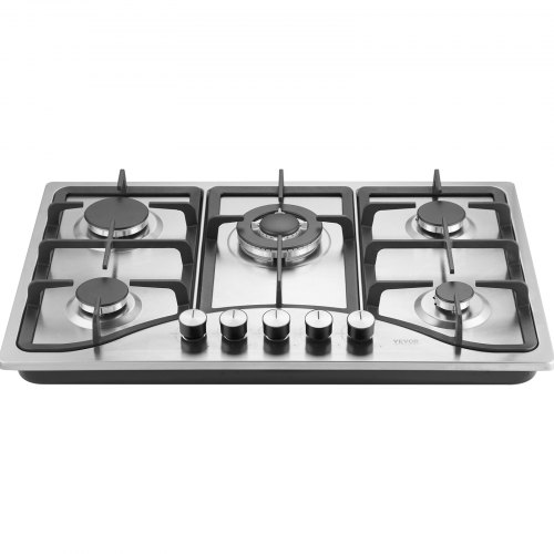 VEVOR Gas Cooktop 30 inch, Max 12250BTU 5 Burners Built-in Stainless ...