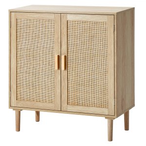 Buffet en rotin VEVOR, meuble de rangement en rotin avec 2 portes ...