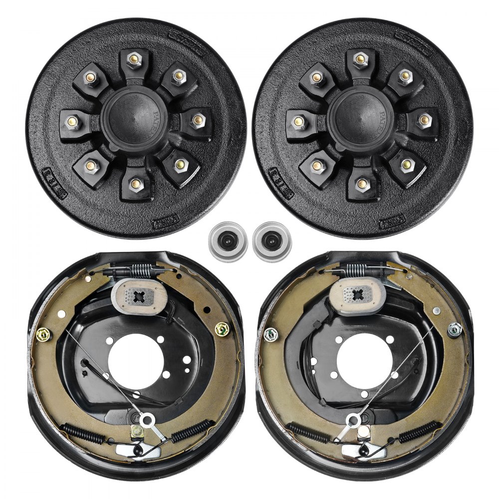 VEVOR Trailer Hub Drum Kits 8 on 6.5" B.C. with 12" x 2" Electric ...