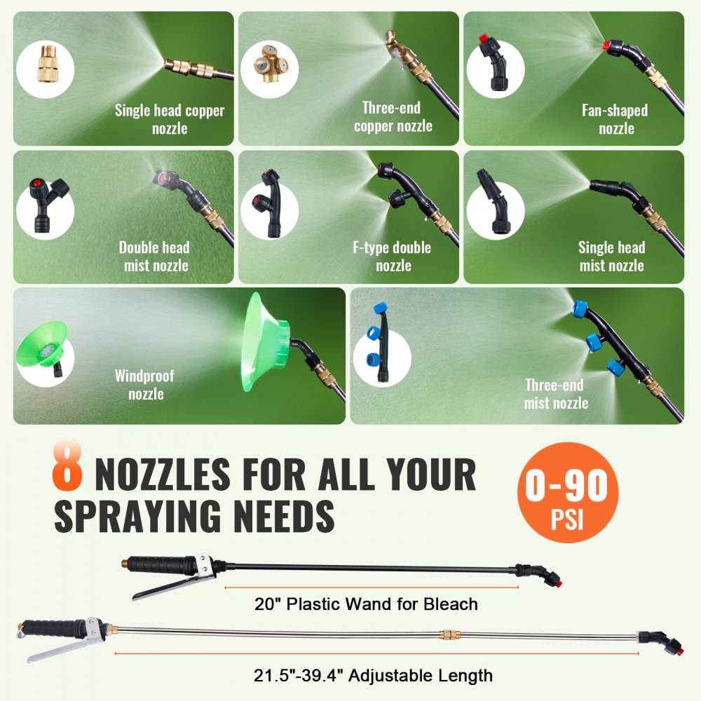 VEVOR Sprayer Pressure Sprayer Backpack Sprayer Garden Sprayer 60L 0 ...