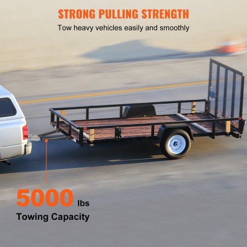 VEVOR Tow Bar, 5000 lbs Towing Capacity with Chains, Powder-Coating ...