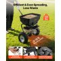 VEVOR Walk-Behind Spreader, 12ft Spreading Width, Push Broadcast ...