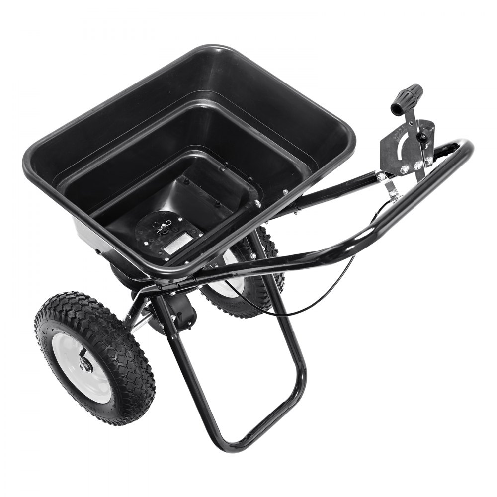 VEVOR Broadcast Spreader, 80 LB Walk-Behind Turf Spreader with 12 ...