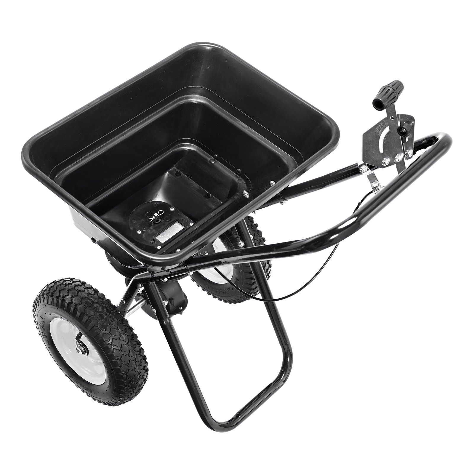 VEVOR Broadcast Spreader, 80 LB Walk-Behind Turf Spreader with 12 ...