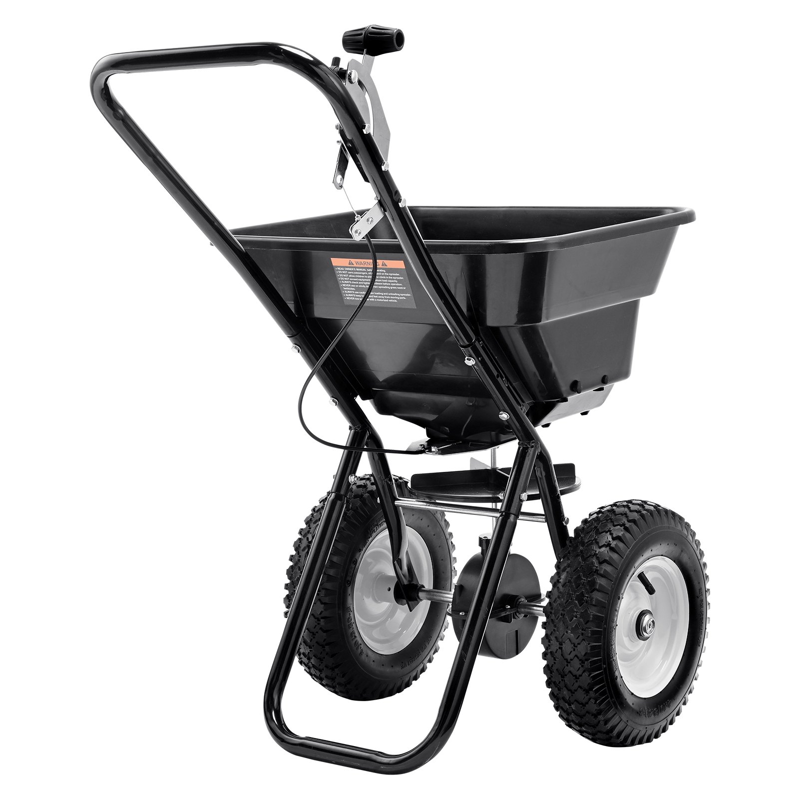VEVOR Broadcast Spreader, 80 LB Walk-Behind Turf Spreader with 12 ...