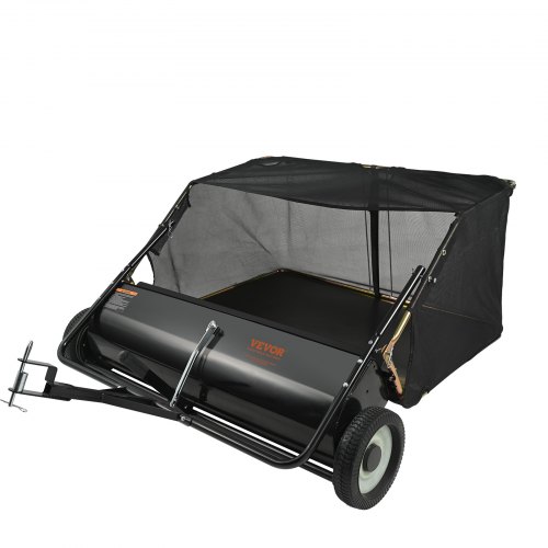 VEVOR Lawn Sweeper Tow Behind Leaf Yard Collector 50" 26 Cu. Ft ...
