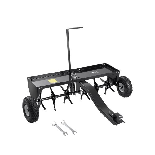 VEVOR 40" Tow Behind Plug Aerator with Universal Hitch Lawn Aerator Tow ...