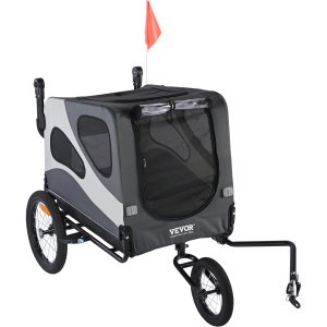 VEVOR Príves na bicykel pre psa, podporuje až 100 libier, 2-v-1 vozík ...