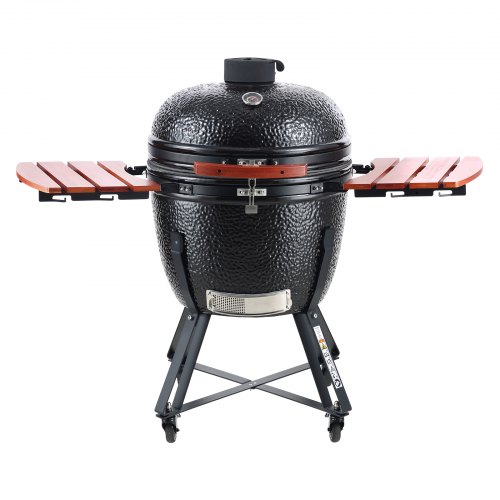 VEVOR 24" Ceramic Barbecue Grill Smoker Portable Round Outdoor Grill ...