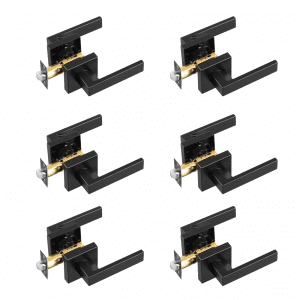 VEVOR Passage Door Handle, 6 Pack Matte Black Door Lever, Left or Right ...