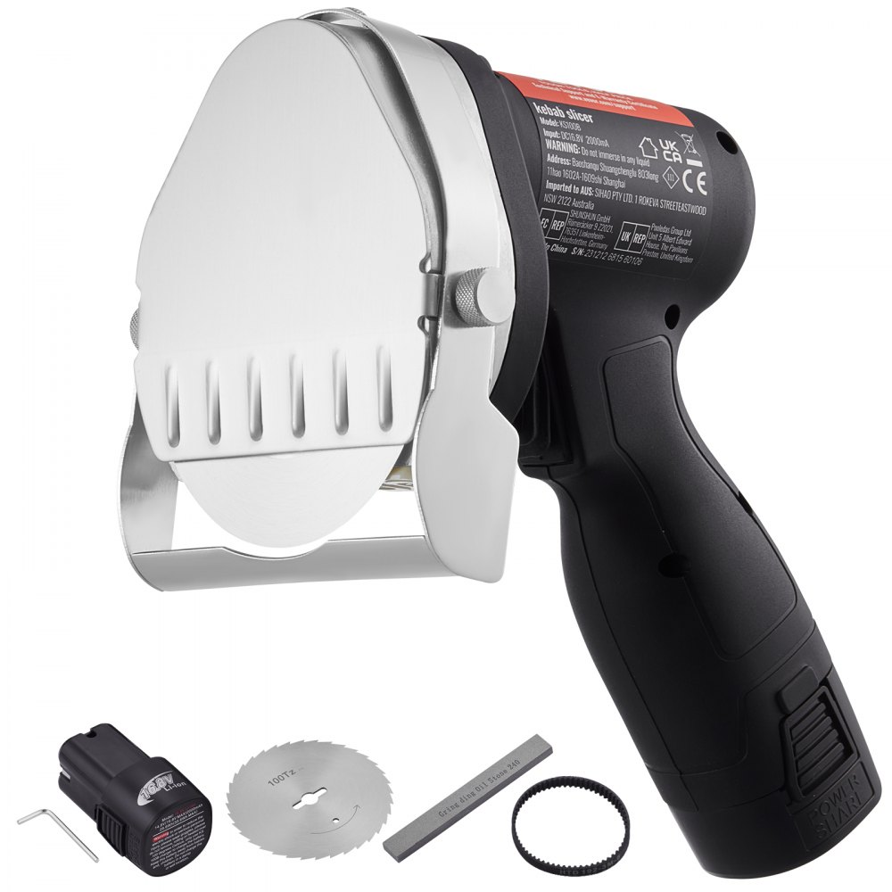 VEVOR Electric Shawarma Knife, 80W Cordless Battery Professional ...