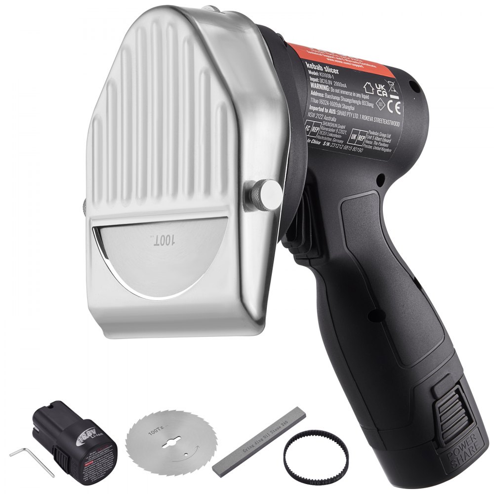 VEVOR Electric Shawarma Knife, 80W Cordless Battery Professional ...